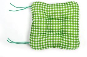 Písecké lůžkoviny Sedák na křeslo - kostička zelená