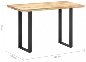 Jídelní stůl mangovníkové dřevo / kov 120x60x76 cm
