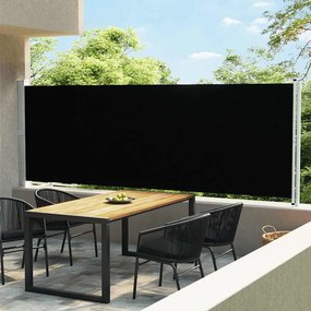 Zatahovací boční markýza / zástěna 600 x 160 cm černá 313375