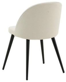 Jídelní židle Velvet, 2ks, bílá, S50xD57xV76,5