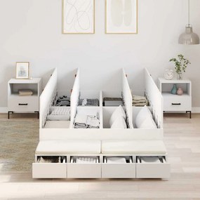 Rám postele s úložným prostorem Bílá 120 cm Kompozitní dřevo 3335685