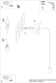 Nástěnné svítidlo Neso, betonové tělo svítidla