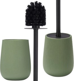 WC kartáč Stripe, zelená/s černými prvky