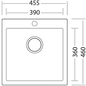 Set Sinks VIVA 455 Metalblack + baterie Sinks MIX 35 chrom