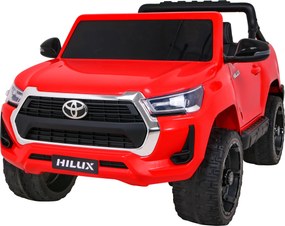 Ramiz Elektrické auto Toyota Hilux pro děti červené + pohon 4x4 + dálkové ovládání