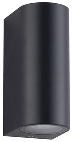 Zambelis E307 venkovní nástěnné svítidlo černé, 2xGU10, 15cm