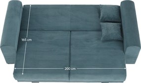 Extra prostorná pohovka, modrá / mentolová / světle šedá, Gilena BIG SOFA