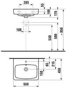 Armatura Skříňka s umyvadlem JIKA 55 cm H8103810001041,    3000-202-155 SELLA SILVER 55 JIKA