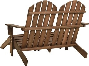 2místná zahradní židle Adirondack s podnožkou jedle hnědá 315911