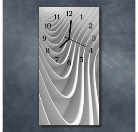 Nástěnné hodiny obrazové na skle - Design bílý