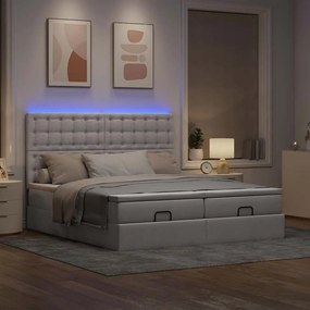 Osmanský rám postele s matrací taupe 180x200cm textil 3314587