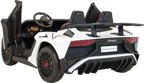 Ramiz Elektrické autíčko Lamborghini Aventador SV pro 2 děti bílé