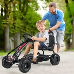 Costway Motokára s nastavitelným sedadlem a ruční brzdou, šlapací