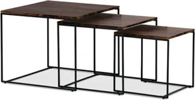 Konferenční stolek Autronic 60x51 cm hnědý MDF lesk AF-3008 WAL