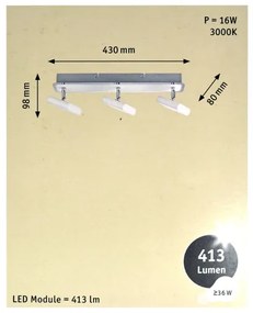 Paulmann 66636 - 3xLED/4,5W Bodové svítidlo LAUNCHER 230V