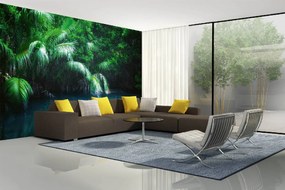 DIMEX | Samolepicí vliesová fototapeta na zeď Mangrovový dešťový prales MA-5-1585 | 375 x 250 cm | zelená, modrá