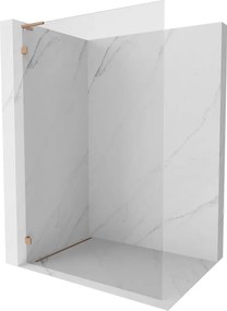 Mexen Lunar L sprchová stěna levá 110 x 200 cm, 8mm čiré sklo, měděná matná, 830L-110-000-65-00-L