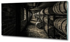 Wallmuralia Foto obraz sklo tvrzené Sudy bourbon 100x50