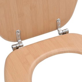 WC sedátko 2 ks s víky MDF motiv bambusu 276995