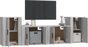 4dílný set TV skříněk šedý sonoma kompozitní dřevo 3188548