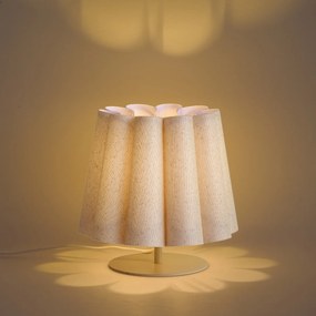 Japandi stolní lampa béžová s látkovým stínidlem 22cm - Jenni