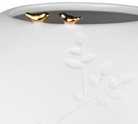 räder Porcelánová váza Gold Birds, bílá barva, porcelán