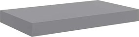 Plovoucí nástěnné police 2 ks šedé 40 x 23,5 x 3,8 cm MDF 323848