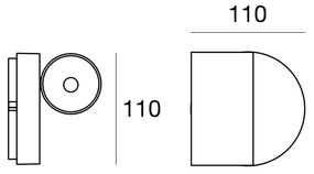 Linea Light 7957 Bart_W, černé spotové svítidlo s vypínačem, 5W LED 3000K, délka 11cm