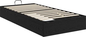 Ottoman postel Černý Dub 203 x 90 x 25 cm Dřevěný materiál 3409254