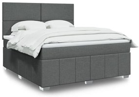 Box spring postel s matrací tmavě šedá 180x200 cm textil 3294041