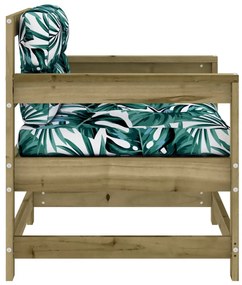 Zahradní židle s poduškami 2 ks impregnovaná borovice - Default Title
