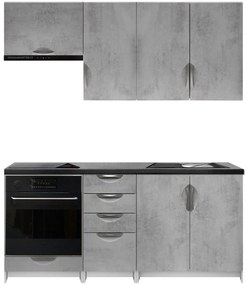 Kuchyně Macháček kuchyňská linka 180 cm barva beton korpus šedý