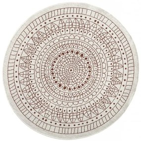 NORTHRUGS - Hanse Home koberce Kusový koberec Twin-Wendeteppiche 103102 creme terra kruh – na ven i na doma Rozměry koberců: 100x100 (průměr) kruh