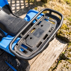 AIYAPLAY dětská elektrická čtyřkolka s hudbou a úložnými košíky, modrá