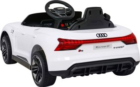 Ramiz Elektrické autíčko Audi RS E-Tron GT pro děti bílé + dálkové ovládání + pohon 4x4 + rádio MP3 + LED + EVA