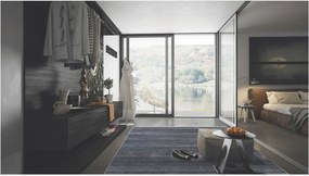 Diamond Carpets India, Ručně vázaný kusový koberec Diamond DC-MCN Dark blue/silver, 140x200, modrá, chodba / předsíň