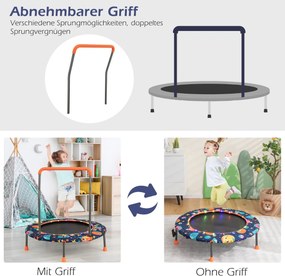 Costway Φ92 cm dětská trampolína mini trampolína pro děti s LED osvětlením