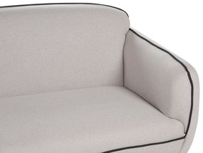 Čalouněná sedací souprava s taburetem 3místná světle šedá TONSBERG Beliani