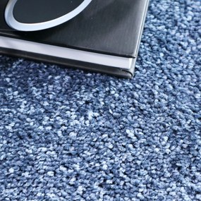 AladinWorld Expres, AKCE: 👣🛡️250x250 (průměr) kruh Kusový koberec Velur Ultra tm. modrý kruh + protiskluzová úprava, modrá, ložnice