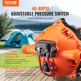 12 V membránové čerpadlo 18,9 l/min 18,93 l/min 5komorový tlakový spínač vodního