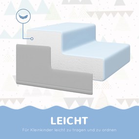 HOMCOM 4 ks. Měkké pěnové bloky pro děti - Lezecké a stavební bloky, Velké stavební bloky pro miminka a batolata, Modré