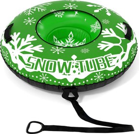 Costway Nafukovací zimní pneumatika s tažným lankem a rukojetí Snowtube – zelený