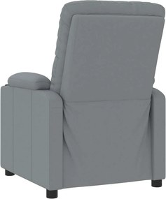 Polohovací křeslo světle šedé textil 339102
