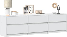 TV skříňka s LED bílá 180 x 34 x 50 cm kompozitní dřevo 3307926
