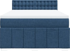 Box spring postel s matrací modrá 140x200 cm textil 3289411