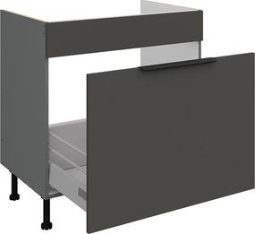 ARIA pi | dolní skříňka 80 ZL 1S dřezová | 80 cm | PREMIUM BOX | antracit/šedá grafit