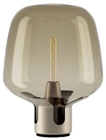 Lodes 19182 6800 Flar medium, lampa z medového skla a champagne základny se stmívačem, 1x25W E27, výška 47cm