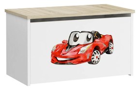 ADRK Úložný box DARIA W-S-RED-CAR, bílá/dub sonoma