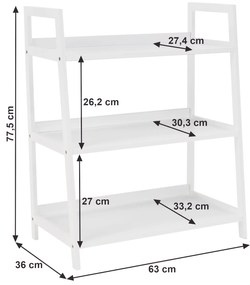 Kondela 3-policový regál, bílá, REON RYP 1