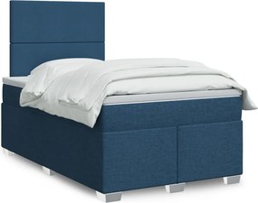 Box spring postel s matrací modrá 120x200 cm textil 3290454